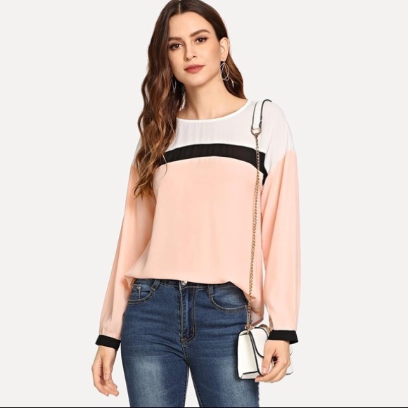Tops | Multi Colored Long Sleeve Blouse | Poshmark